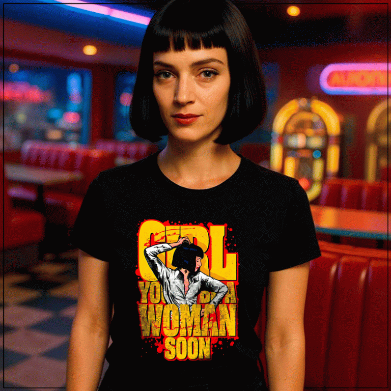 Remera «Pulp Fiction: Girl, You’ll Be a Woman Soon» – MACACO